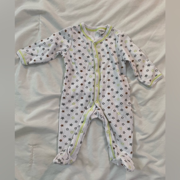One Pieces | Newborn White Stars Button Up Onesie | Poshmark